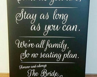 No seating plan sign | Etsy