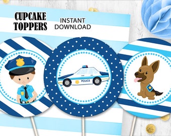 Police cake topper | Etsy