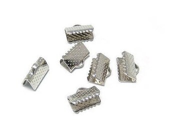 2 Solid Sterling Silver 925 round push down clasps