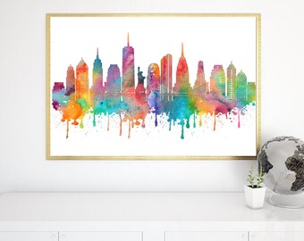 New york skyline | Etsy