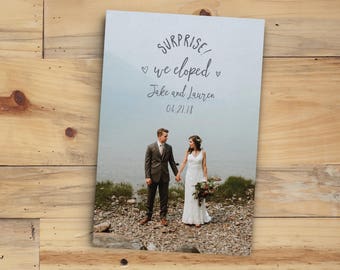We eloped card | Etsy