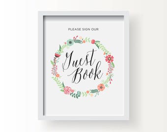 Wedding sign in book | Etsy