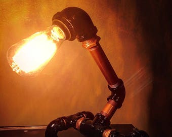 Gas pipe lamp | Etsy