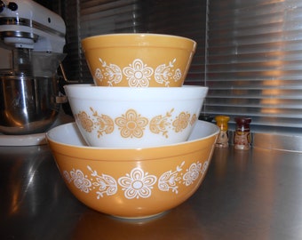 Butterfly gold pyrex | Etsy