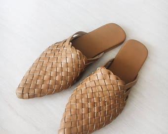 Leather mules | Etsy