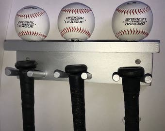 10 Mini Baseball Bat Display Holder Rack Table top or wall
