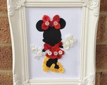 Minnie Mouse Button Art