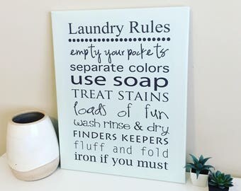Laundry rules | Etsy