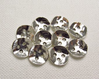 Silver buttons | Etsy