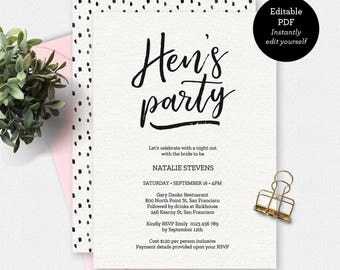 Hen party invitation | Etsy
