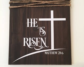 He is risen sign | Etsy