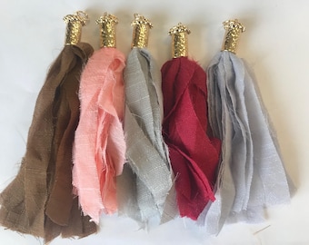 Fabric tassels | Etsy