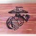 Personalized Marine Corps Letter Keepsake Box Engraved Wood