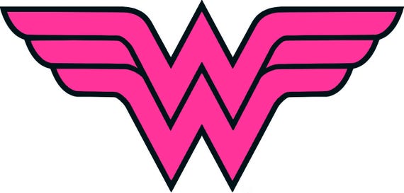 Wonder Woman Pink Logo Halloween Costume or Everyday Iron on