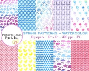 Cherry Blossom Digital Paper Pack Instant Download Spring