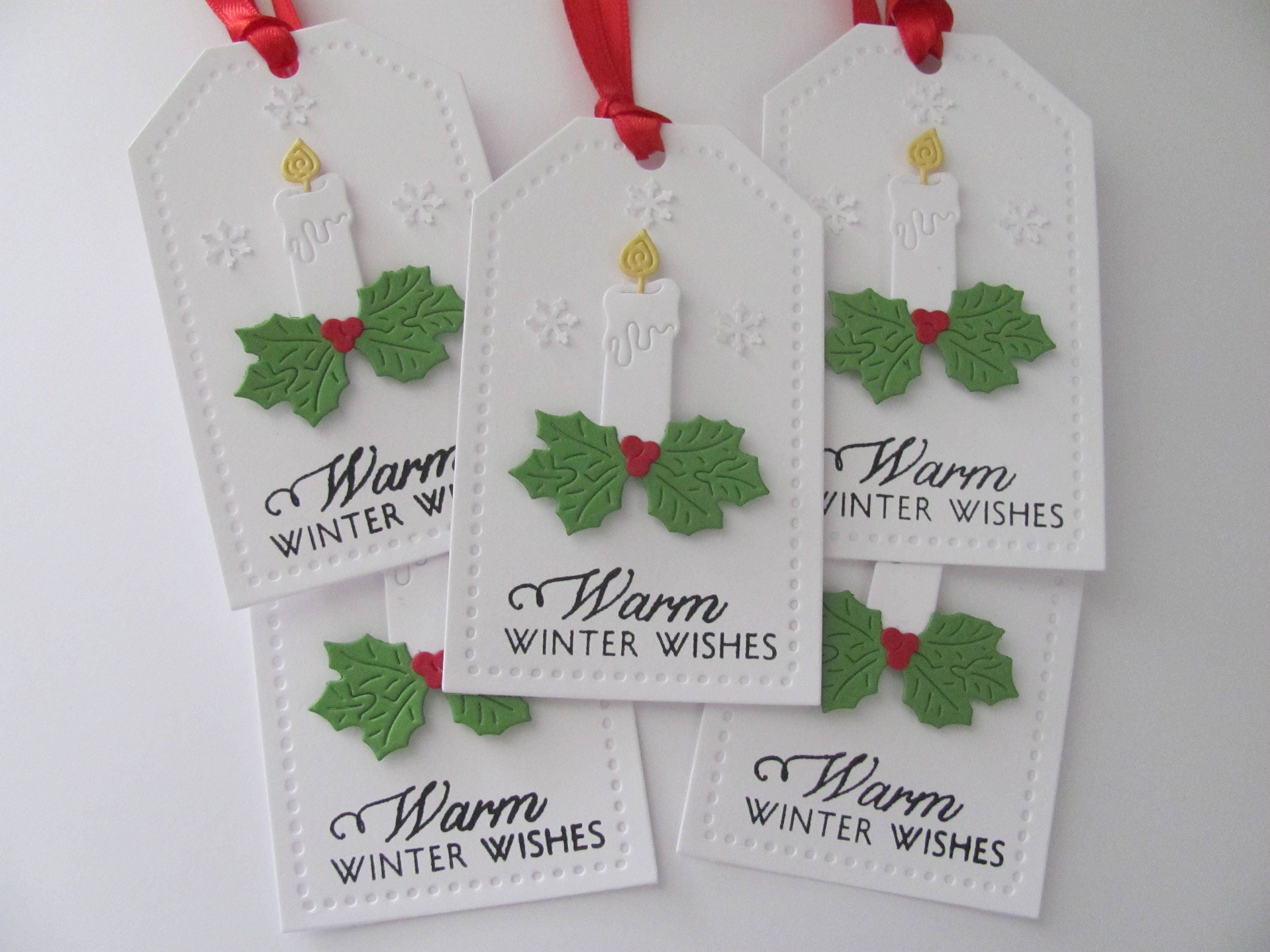 Christmas Candle Gift Tags Christmas Tags Warm Winter Wishes