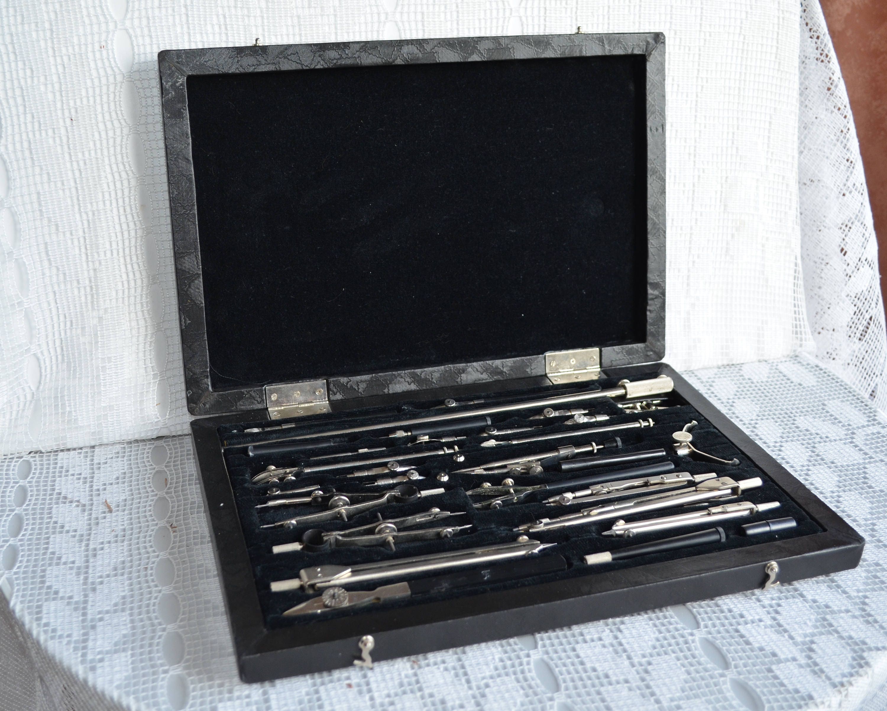 Vintage Drawing Set, Antique Drawing tool, steampunk tool set, Drawing ...