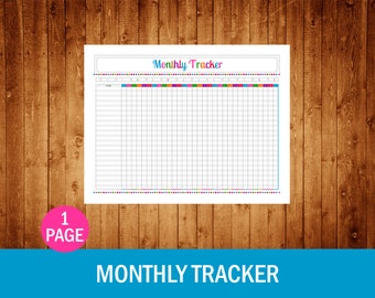 Monthly tracker | Etsy