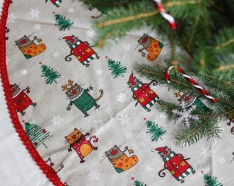 Christmas tree skirt | Etsy