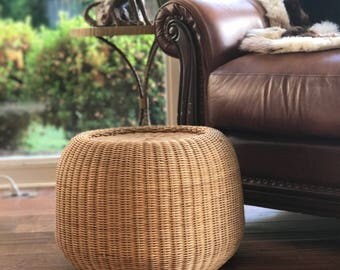 Wicker stool | Etsy