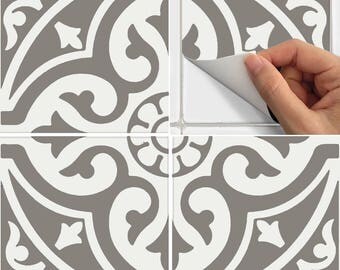 Tile Vinyl Stickers for Kitchen Bath Stairs or by SnazzyDecal