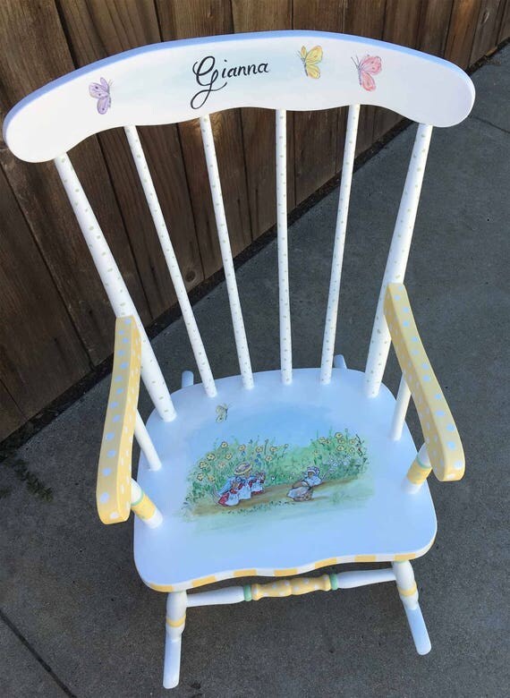 Storybook Rocking Chair hand painted child's rocker