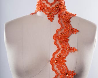 Orange lace | Etsy