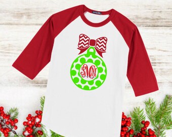 Christmas monogram | Etsy