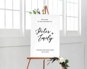 Modern wedding sign | Etsy