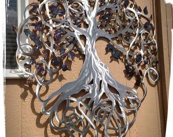 Metal tree wall art | Etsy