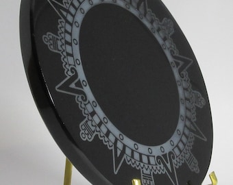 Obsidian mirror | Etsy