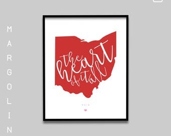 Ohio state buckeyes wall art | Etsy