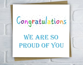 Proud of you card | Etsy