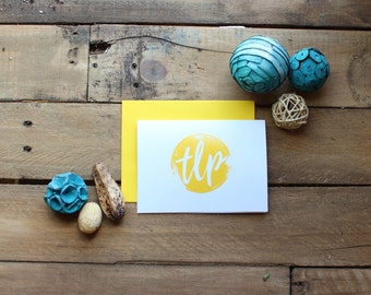 Embossed Monogrammed Note Card