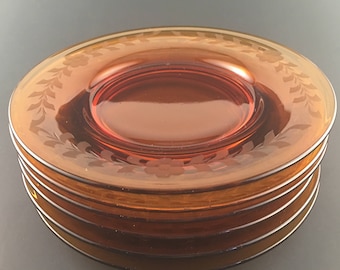 Amber glass plates | Etsy