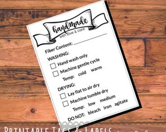 Care instructions | Etsy