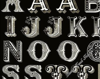 Ornate letters | Etsy