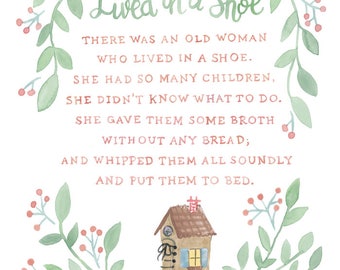 Who lived in a shoe | Etsy