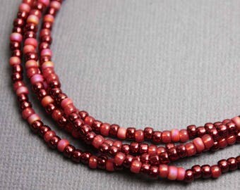 Burgundy necklace | Etsy