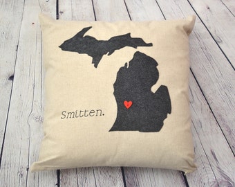 Michigan pillow | Etsy