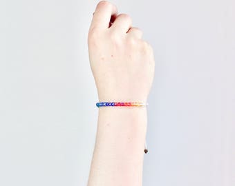 Rainbow bracelet | Etsy