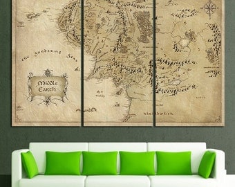Middle earth map | Etsy