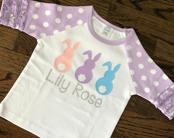 Girl easter shirt | Etsy