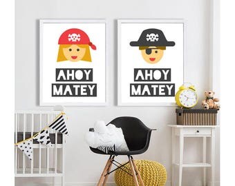 Pirate nursery decor | Etsy