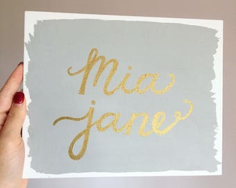 Name canvas | Etsy