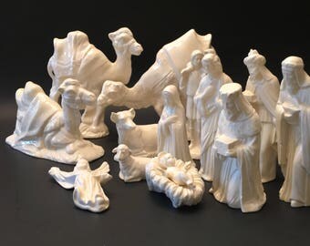 Ceramic nativity set | Etsy