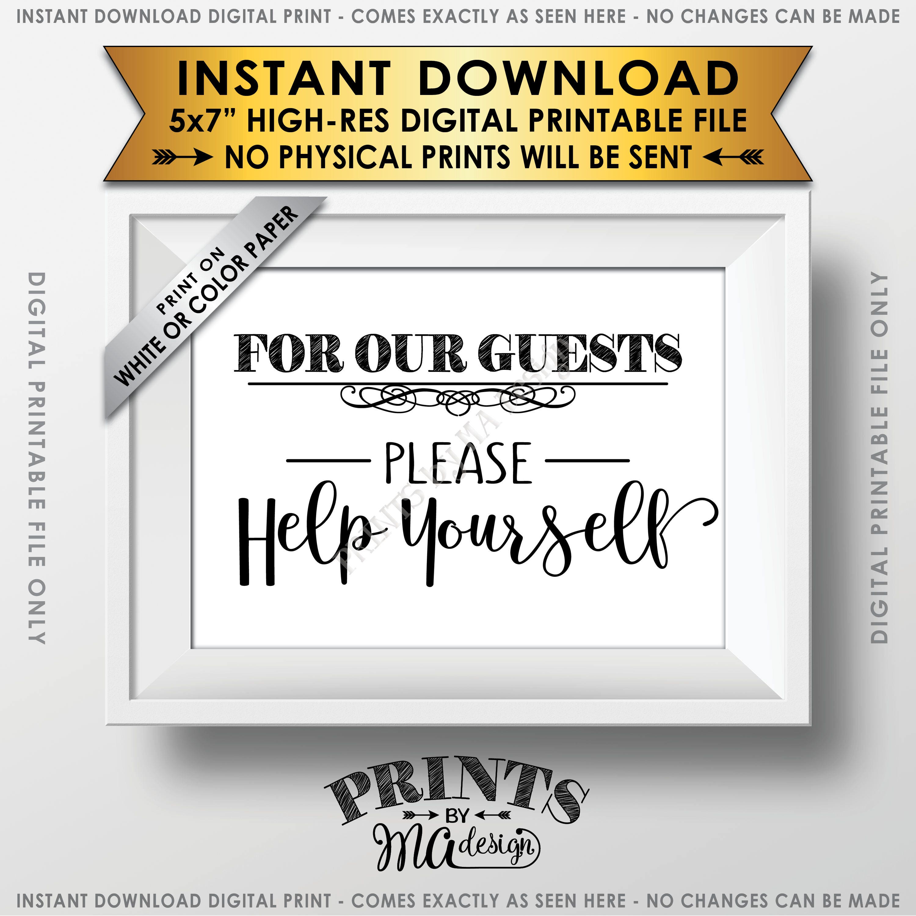 Restroom Sign, Bathroom Basket Sign, Please Help Yourself Sign ...