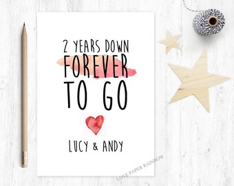 2nd anniversary card | Etsy