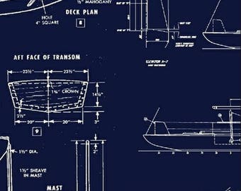 Sailboat blueprint | Etsy