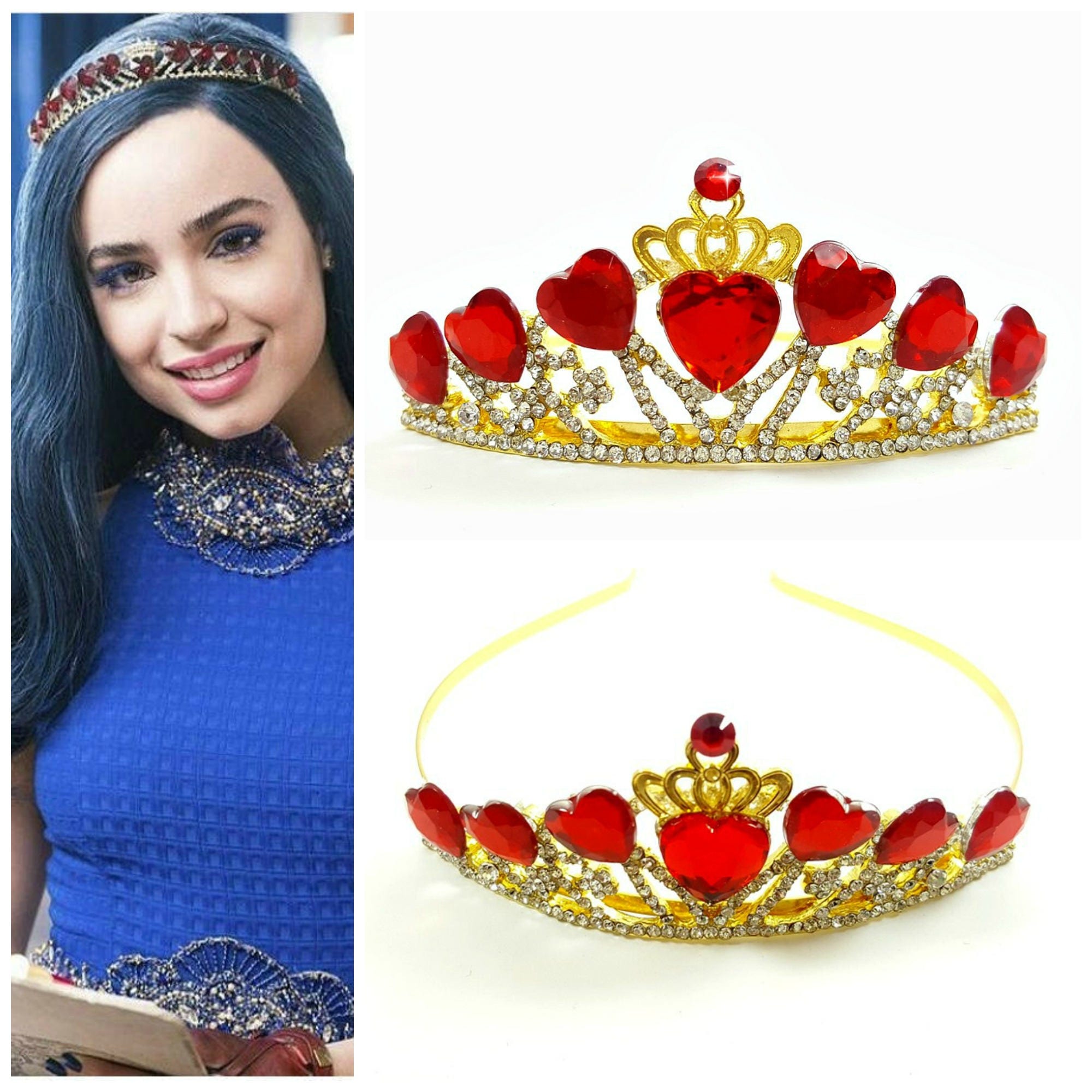 SALE Red Heart Crown Evie Descendants 2 Crown Disney
